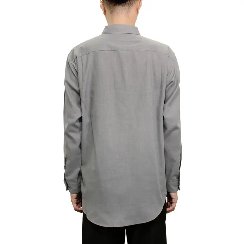 シャツ カジュアルシャツ グレー 無地 メンズ レーヨン とろみ リラックス ゆったり CHOYA NEXT【CNE900-280】 シャツ カジュアルシャツ グレー 無地 メンズ レーヨン とろみ